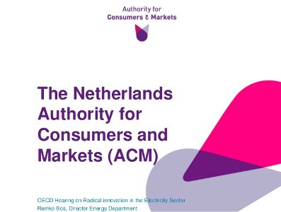ACM sets maximum rates for the distribution of electricity in the ...